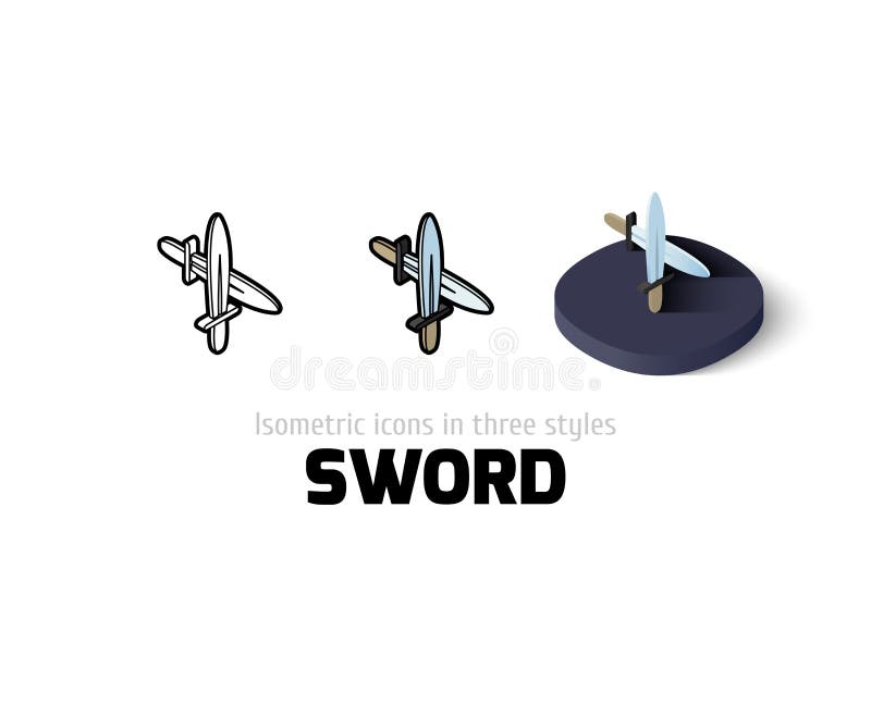 Sword Icon in Different Style Stock Vector - Illustration of ancient ...