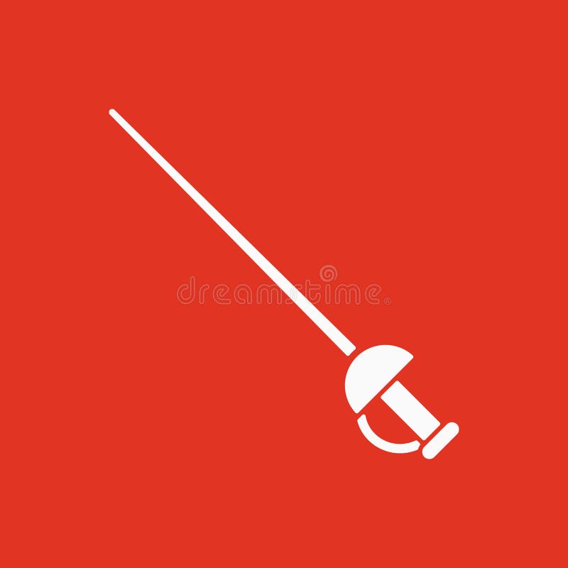 The Sword Icon. Epee Symbol Stock Illustration - Illustration of sport ...