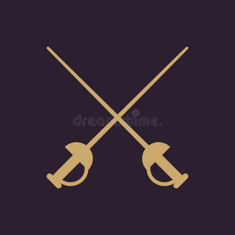 The Sword Icon. Epee Symbol Stock Vector - Illustration of antique ...