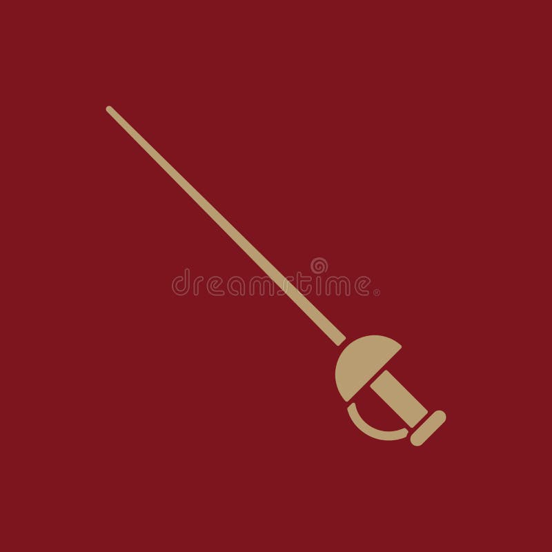 The Sword Icon. Epee Symbol Stock Vector - Illustration of medieval ...