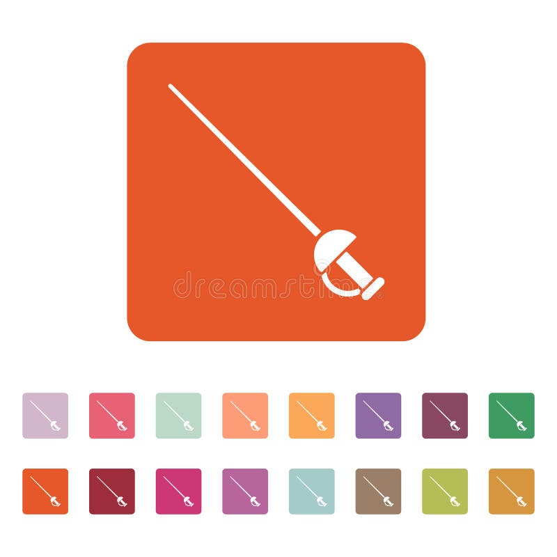 The Sword Icon. Epee Symbol Stock Illustration - Illustration of sport ...