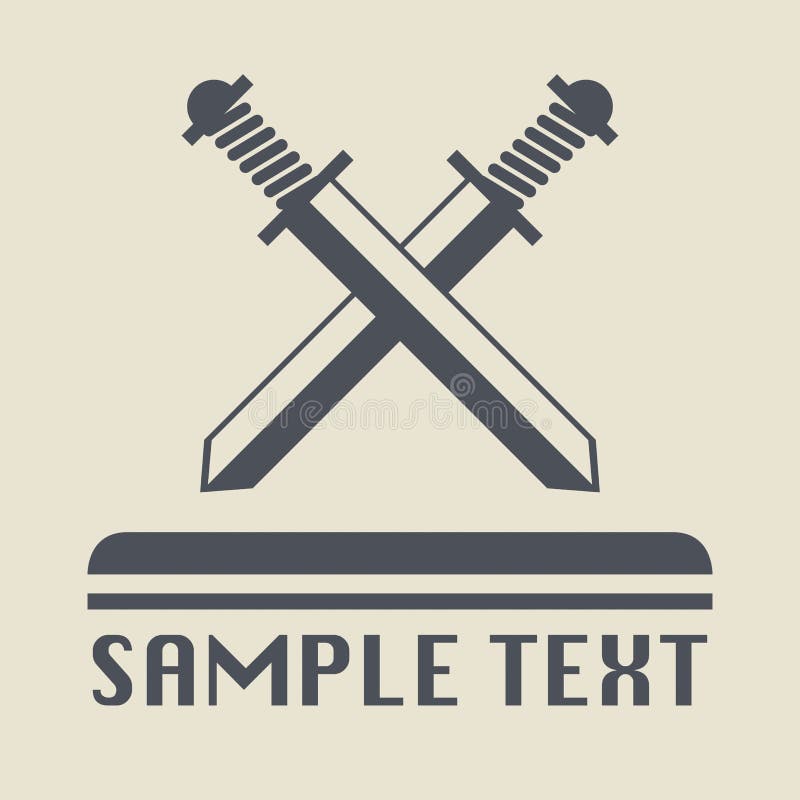 Sword icon or sign stock vector. Illustration of protect - 36757580