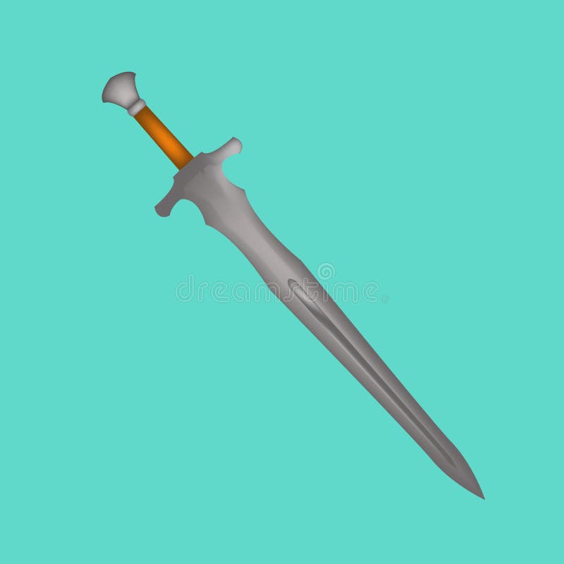 Shield Sword Icon Vector Flat Blue Gray Protection Security. Stock ...