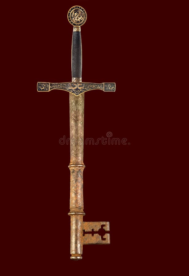 Sword and key stock image. Image of closeup, concept - 14493765