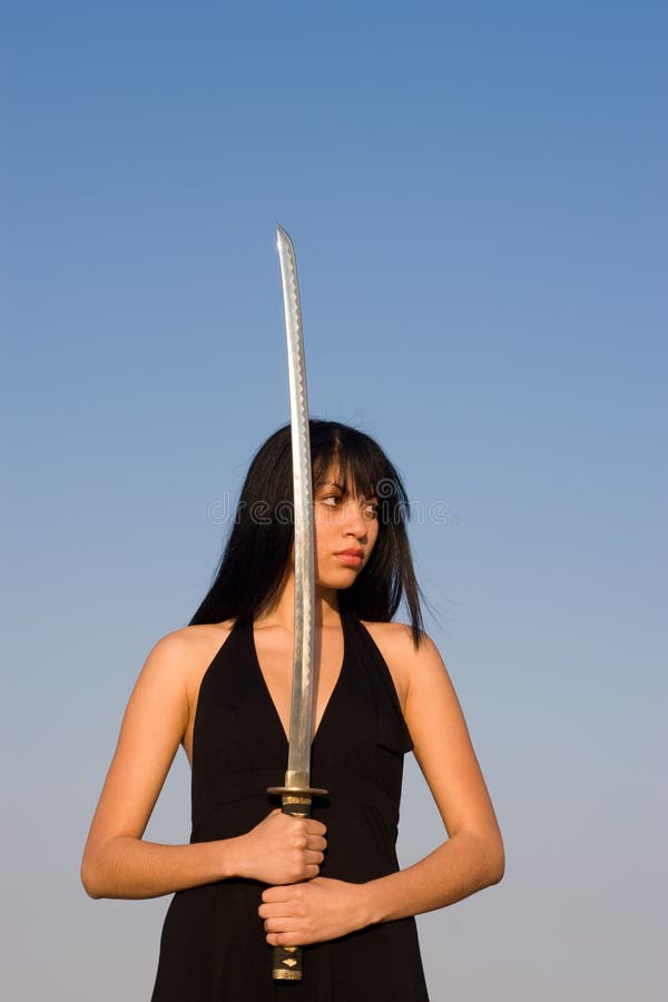 Sword Lady stock image. Image of defend, blade, sharp - 11101563