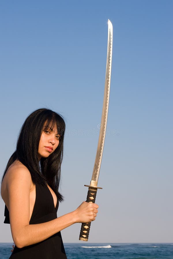 Sword Lady stock image. Image of conflict, edge, knight - 3734199
