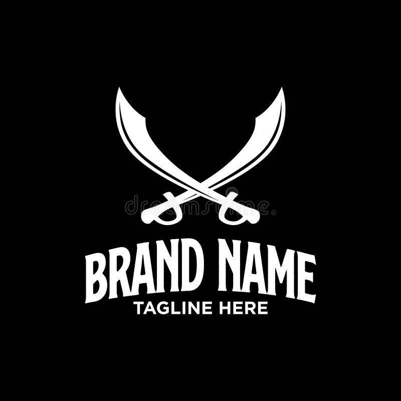 Sword Logo Design stock vector. Illustration of shape - 264872517