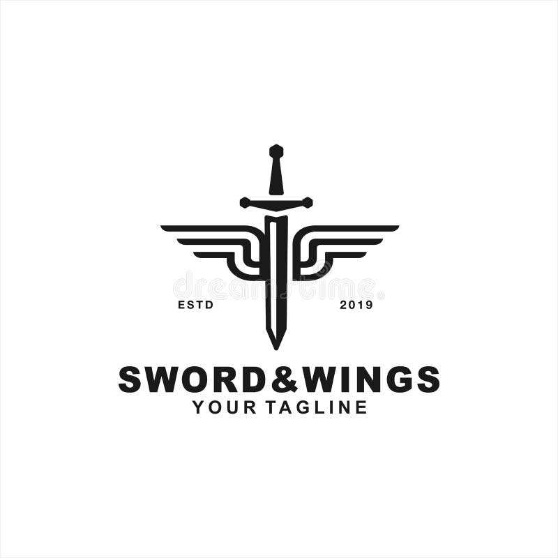Sword Logo Design Template Idea Stock Vector - Illustration of gaming ...