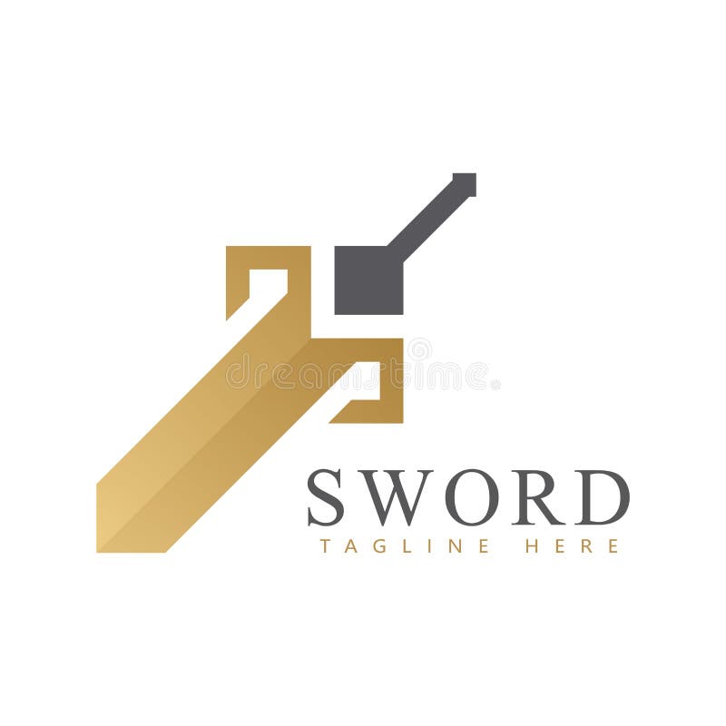 Sword Logo Icon Vector Template Stock Vector - Illustration of vintage ...