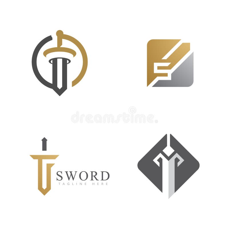 Sword Logo Icon Vector Template Stock Vector - Illustration of attorney ...
