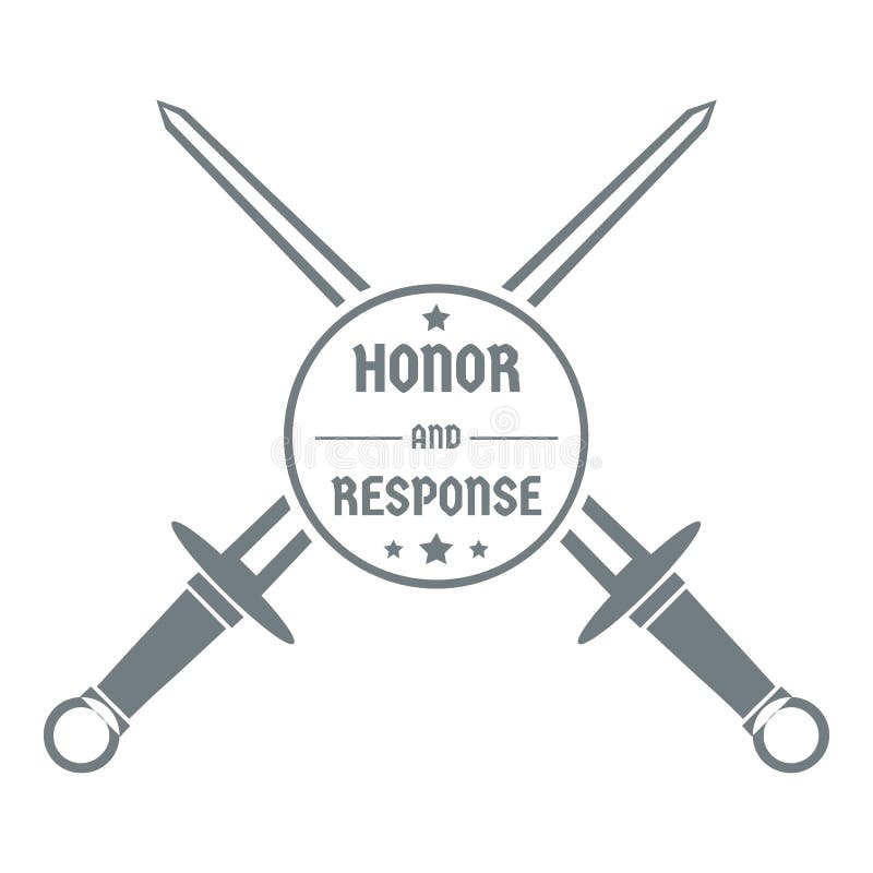 Sword Logo, Simple Gray Style Stock Vector - Illustration of iron ...