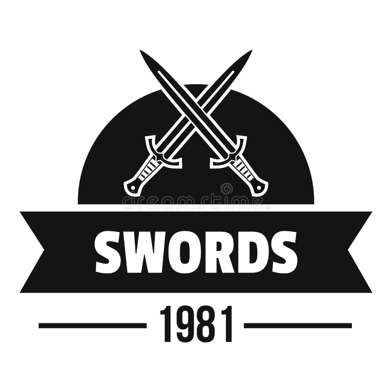 Sword Logo, Simple Black Style Stock Vector - Illustration of metal ...