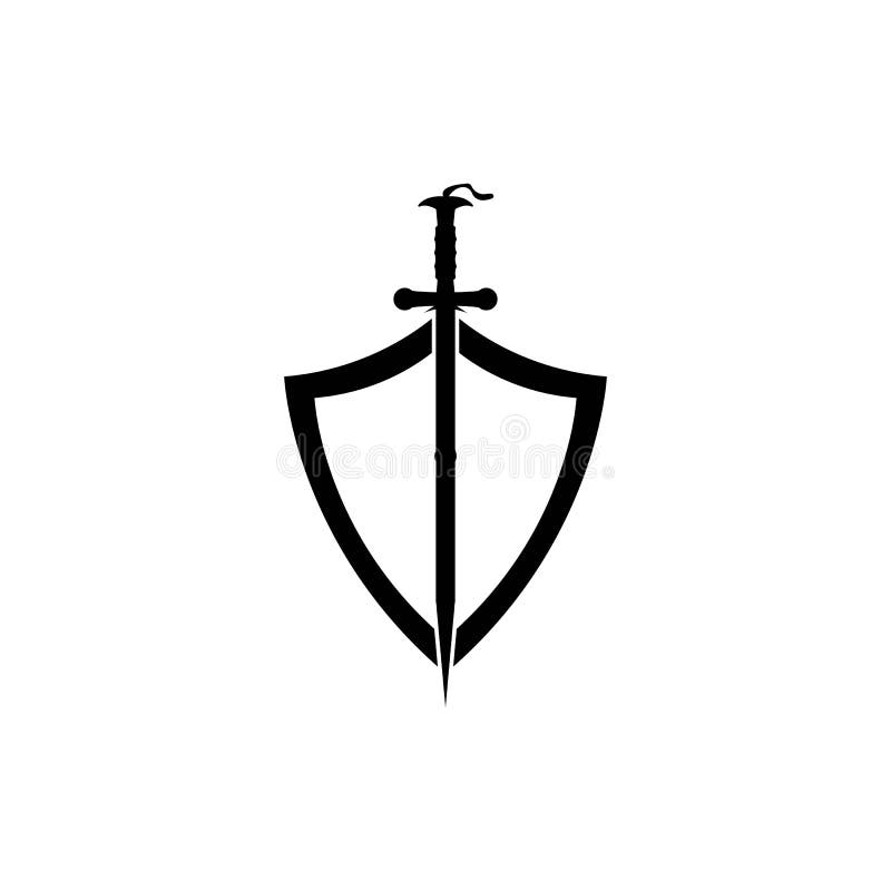 Sword logo stock vector. Illustration of badge, arms - 193722964
