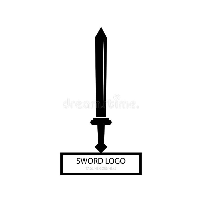 Sword logo vector stock vector. Illustration of black - 173996568