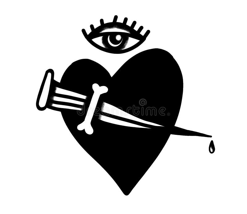 The Sword Pierced the Heart Icon. Element of Tattoo Icon for Mobile ...