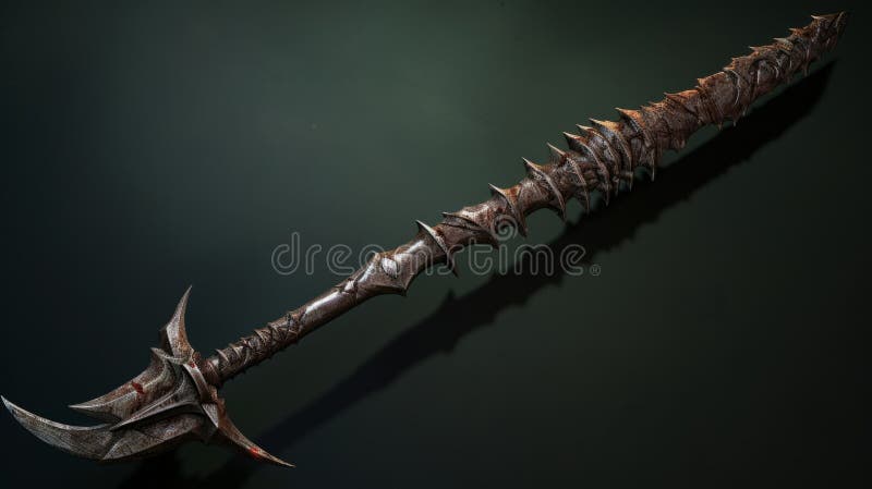 Vray Tracing Metal Sword with Spikes - Changelingcore Design Stock ...