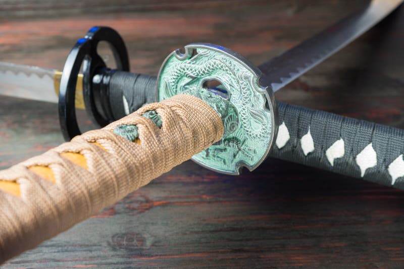 Sword of the Samurai. Medieval Japanese Weapons Stock Image - Image of ...