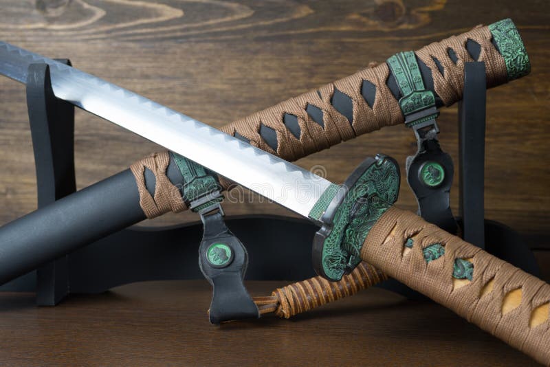 Sword of the Samurai. Medieval Japanese Weapons Stock Image - Image of ...