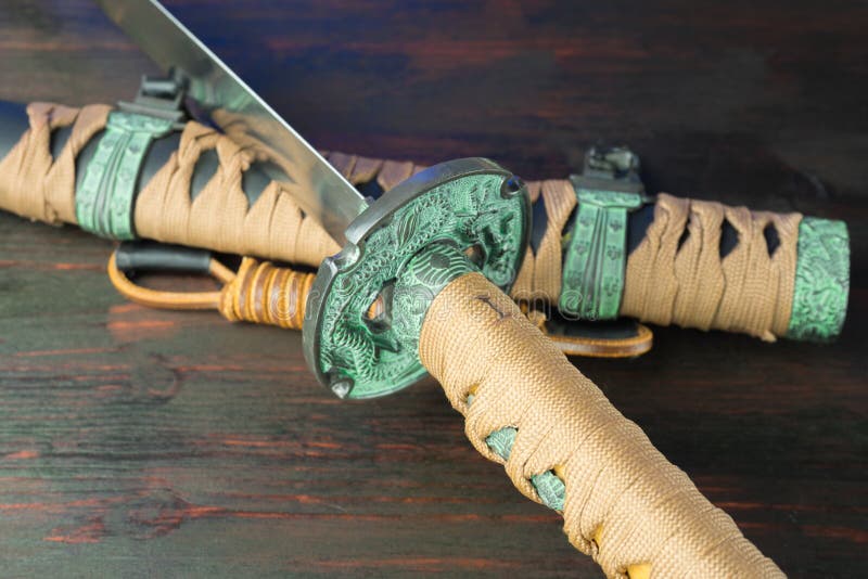 Sword of the Samurai. Medieval Japanese Weapons Stock Photo - Image of ...