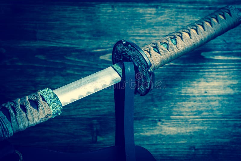 Sword of the Samurai. Medieval Japanese Weapons. Stock Photo - Image of ...