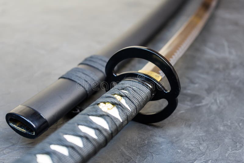 Sword of the Samurai. Medieval Japanese Weapons Stock Photo - Image of ...