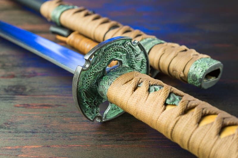 Sword of the Samurai. Medieval Japanese Weapons Stock Image - Image of ...