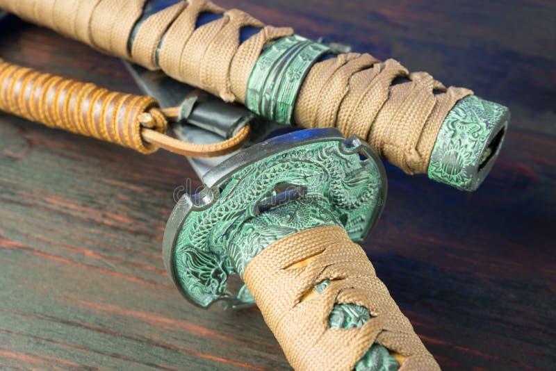 Sword of the Samurai. Medieval Japanese Weapons Stock Photo - Image of ...