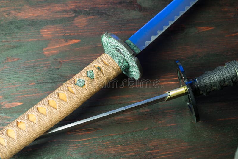 Sword of the Samurai. Medieval Japanese Weapons Stock Image - Image of ...