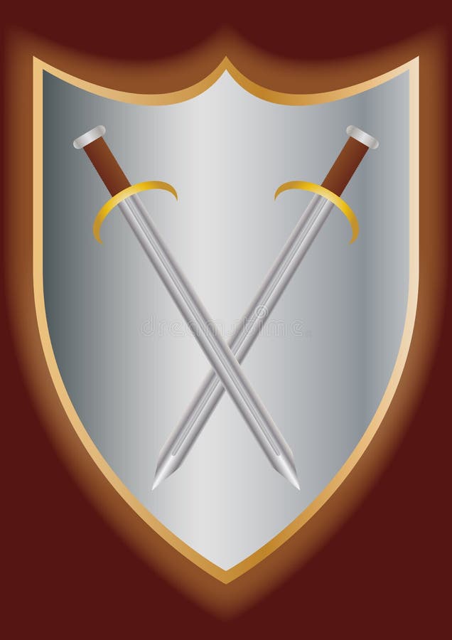 Sword on Shield stock illustration. Illustration of honour - 62265116