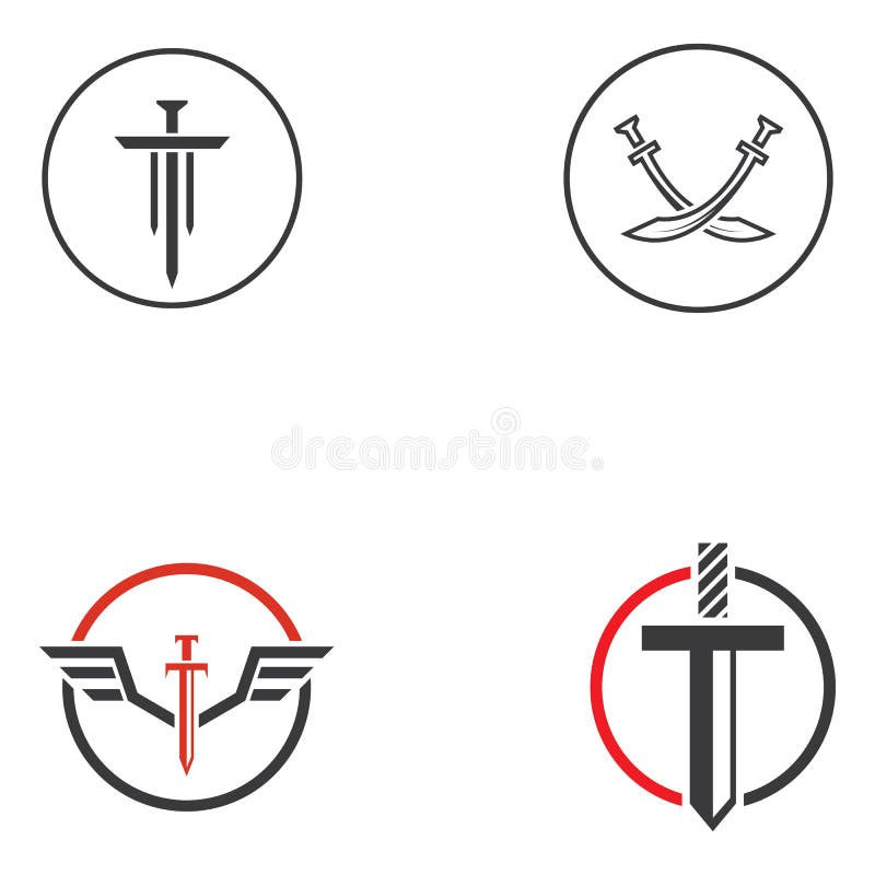 Sword, Shield and King S Sword Logo. Logo Design Vector Illustration ...
