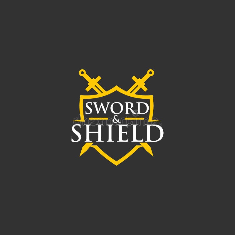 Sword and Shield Logo Modern Template Stock Illustration - Illustration of luxury, concept ...