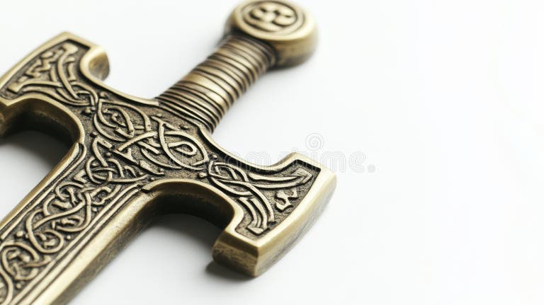 A Sword is Shown at an Angle, Removed from Its Surroundings and Set ...