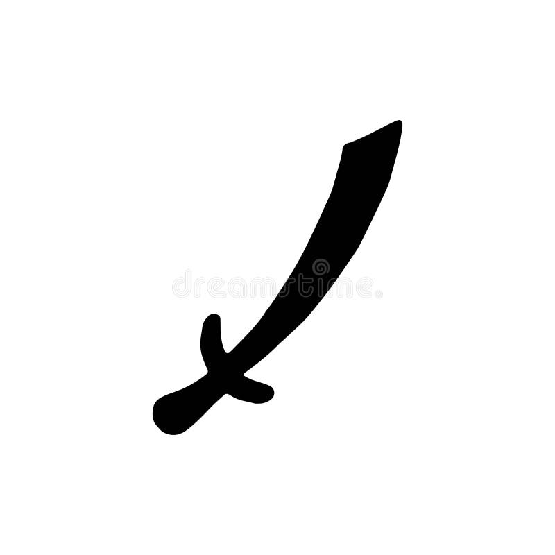 Sword Silhouette Vector Icon. Isolated Object Stock Vector ... Sword Silhouette Vector Icon. Isolated Object Stock Vector ...