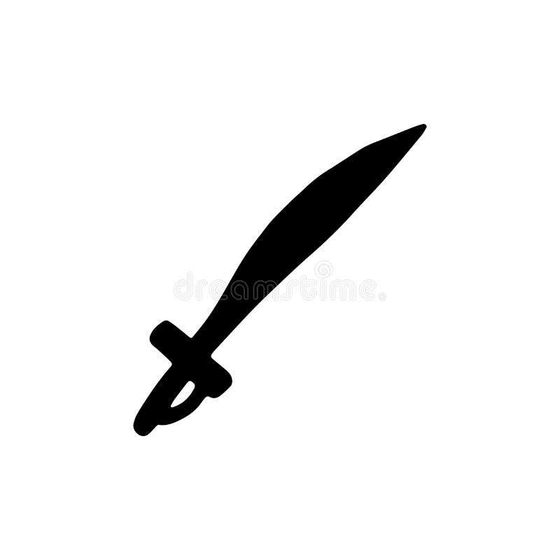 Sword Silhouette Vector Icon. Isolated Object Stock Vector ... Sword Silhouette Vector Icon. Isolated Object Stock Vector ...