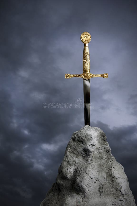 The Sword in the Stone stock image. Image of stone, king - 12817115