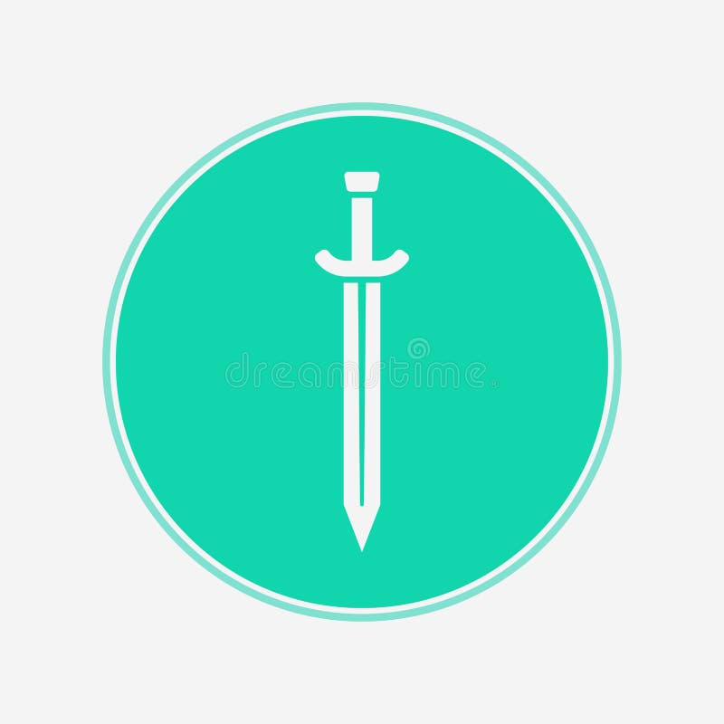 Sabre Vector Icon Sign Symbol Stock Vector - Illustration of ancient ...