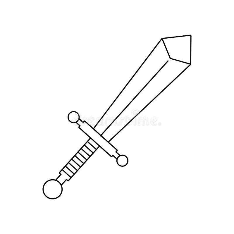 Sword weapon icon stock vector. Illustration of weapon - 85313941