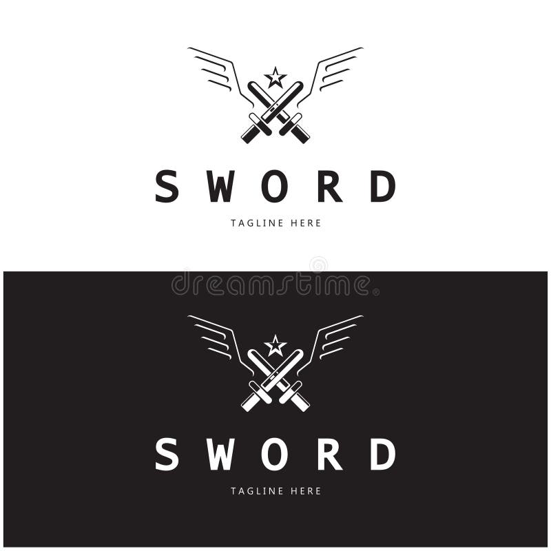Sword with Wings and King Vector Image Stock Vector - Illustration of ...