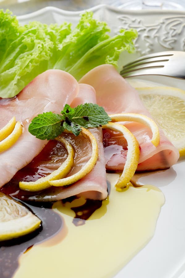 Swordfish carpaccio stock photo. Image of glass, object - 15193052