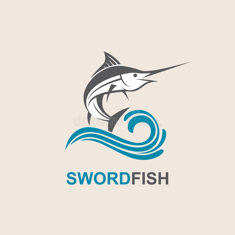 Swordfish fishing emblem stock vector. Illustration of spinning - 92614638