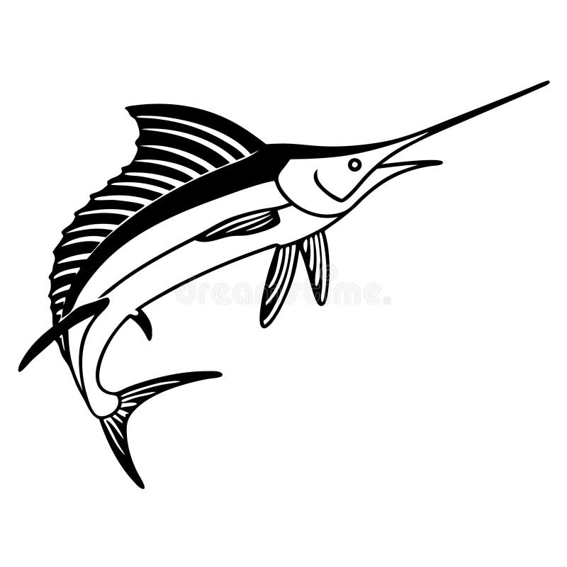Swordfish Illustration Vector Art for Marine Themed Design Projects ...