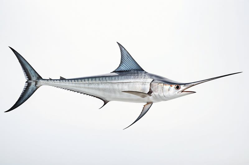 Swordfish Isolated on White Background. Stock Illustration ...