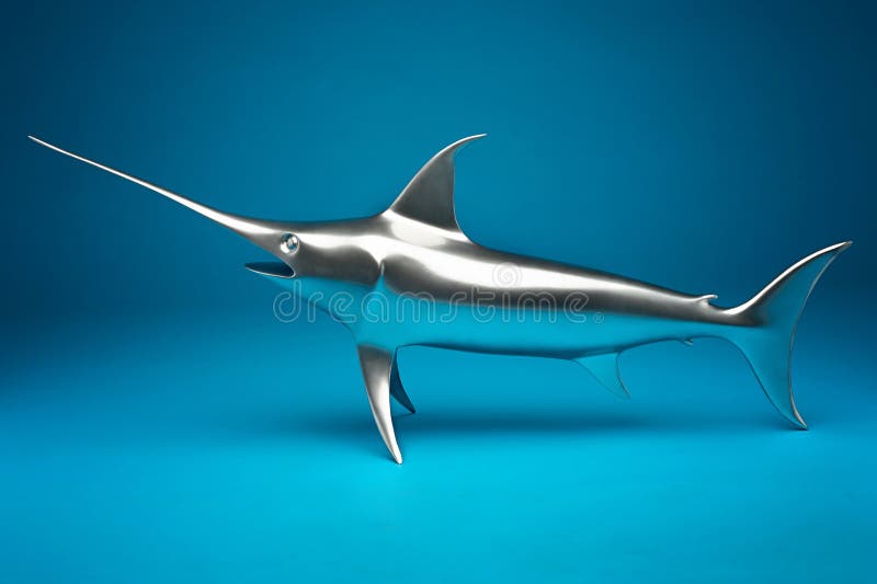 The swordfish model. stock image. Image of poster, museum - 66653113