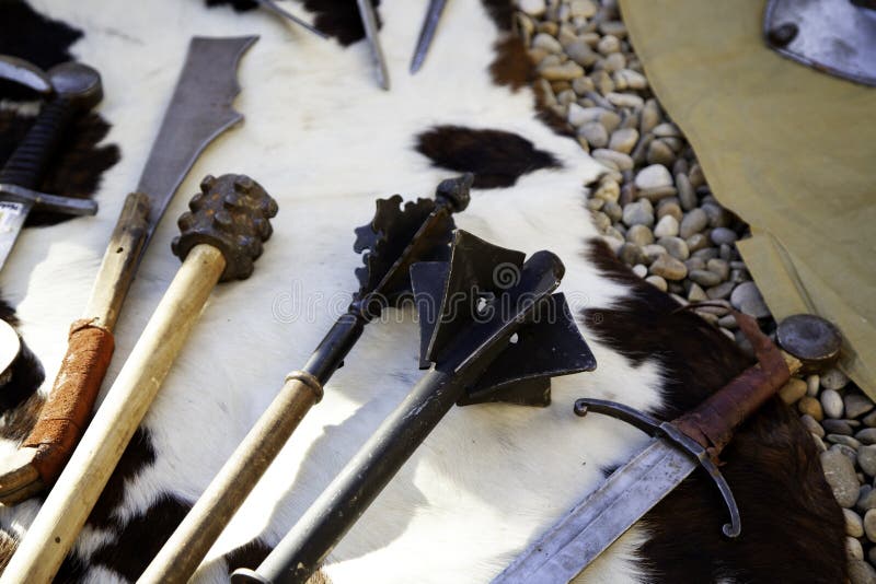 Swords and Medieval Weapons Stock Photo - Image of crusade, conflict ...