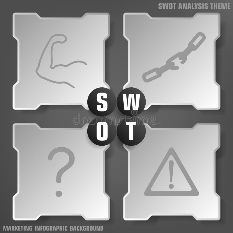 Black SWOT Analysis Business Diagram, Icon or Logo Stock Illustration ...
