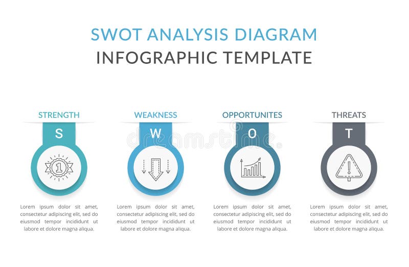 SWOT Analysis Diagram stock vector. Illustration of option - 217689062