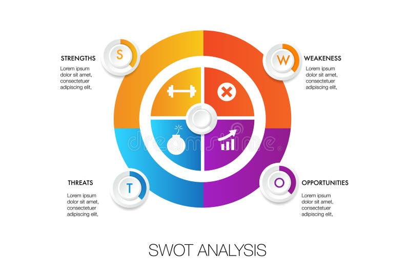 Swot Analysis Infographic Template for Business Stock Vector ...