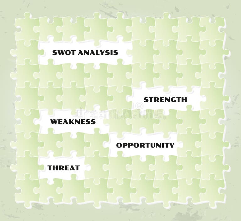 Swot analysis puzzle stock vector. Illustration of abstract - 42462003
