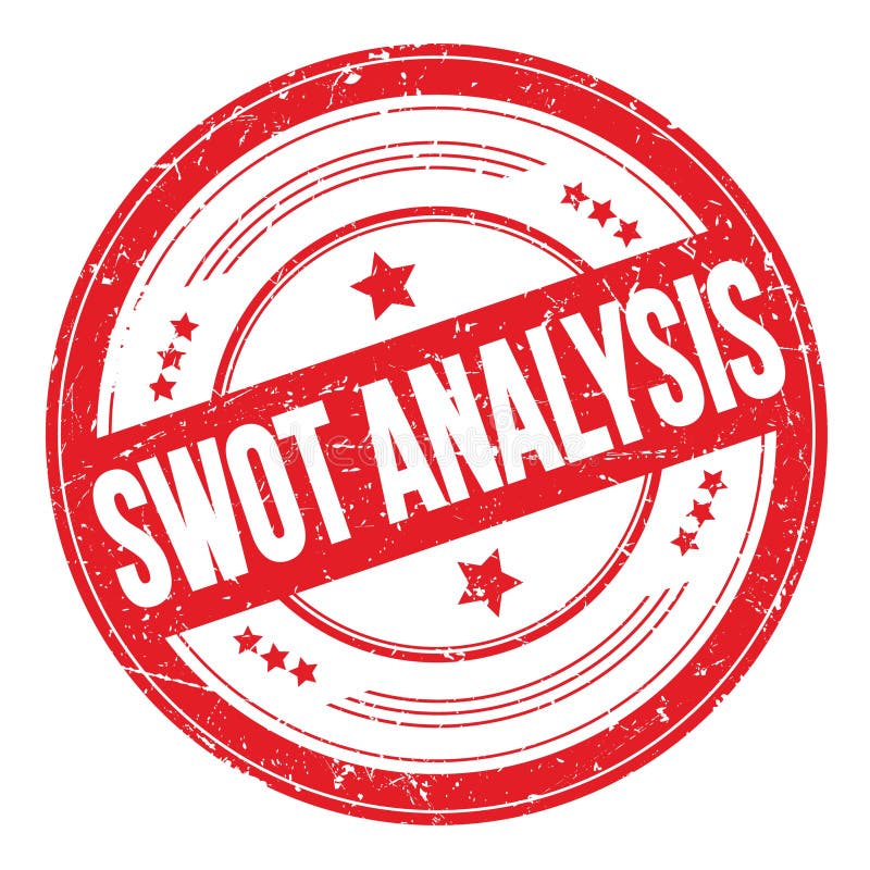 SWOT ANALYSIS Text on Red Round Grungy Stamp Stock Illustration ...
