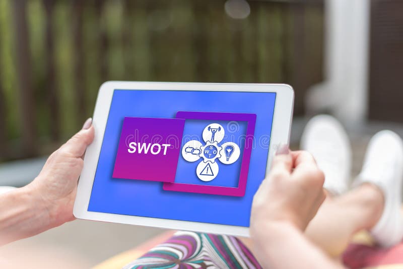 Swot concept on a tablet stock photo. Image of planning - 259709708